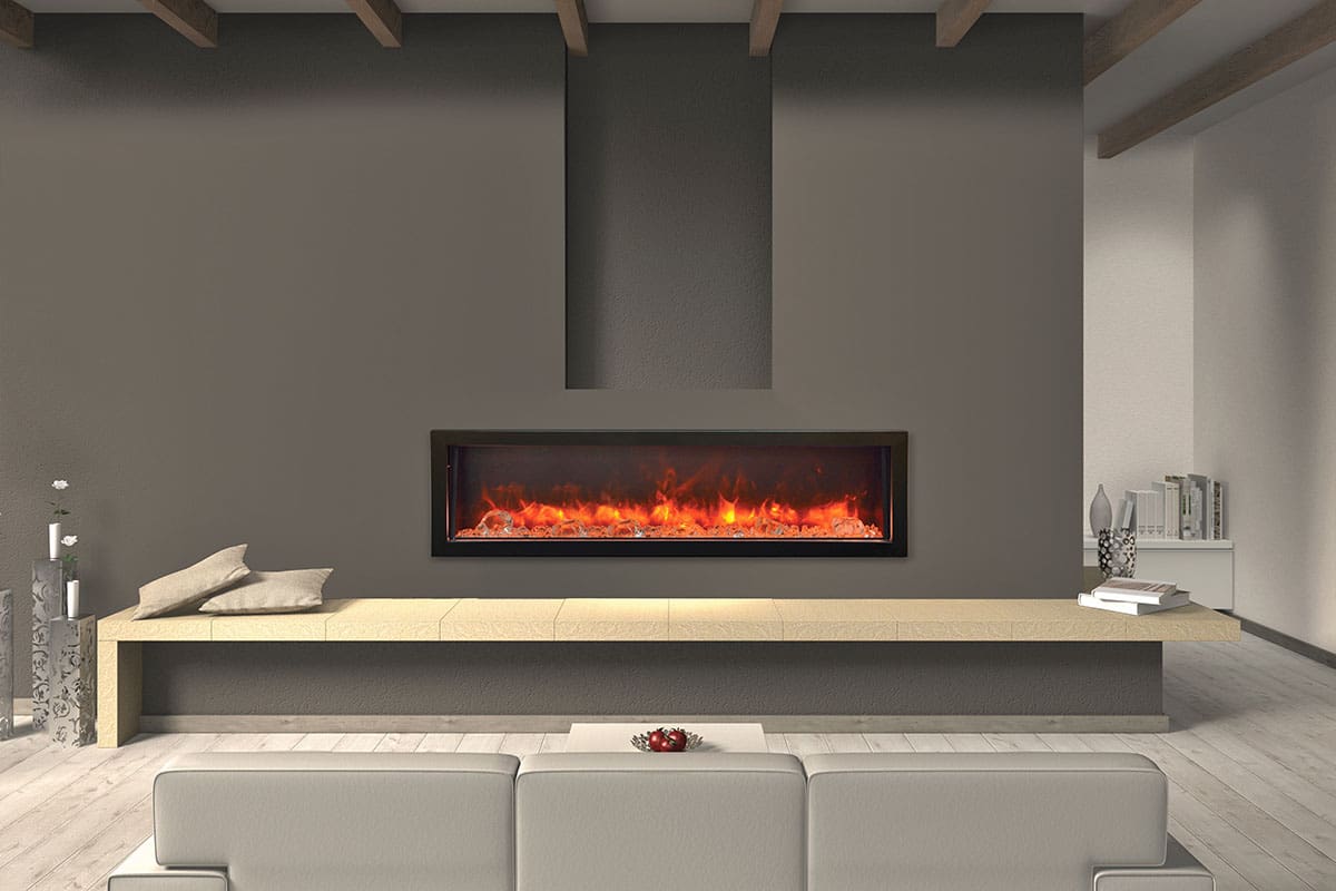 Amantii - BI-72-DEEP Smart Electric Fireplace Indoor / Outdoor - Acme Stove